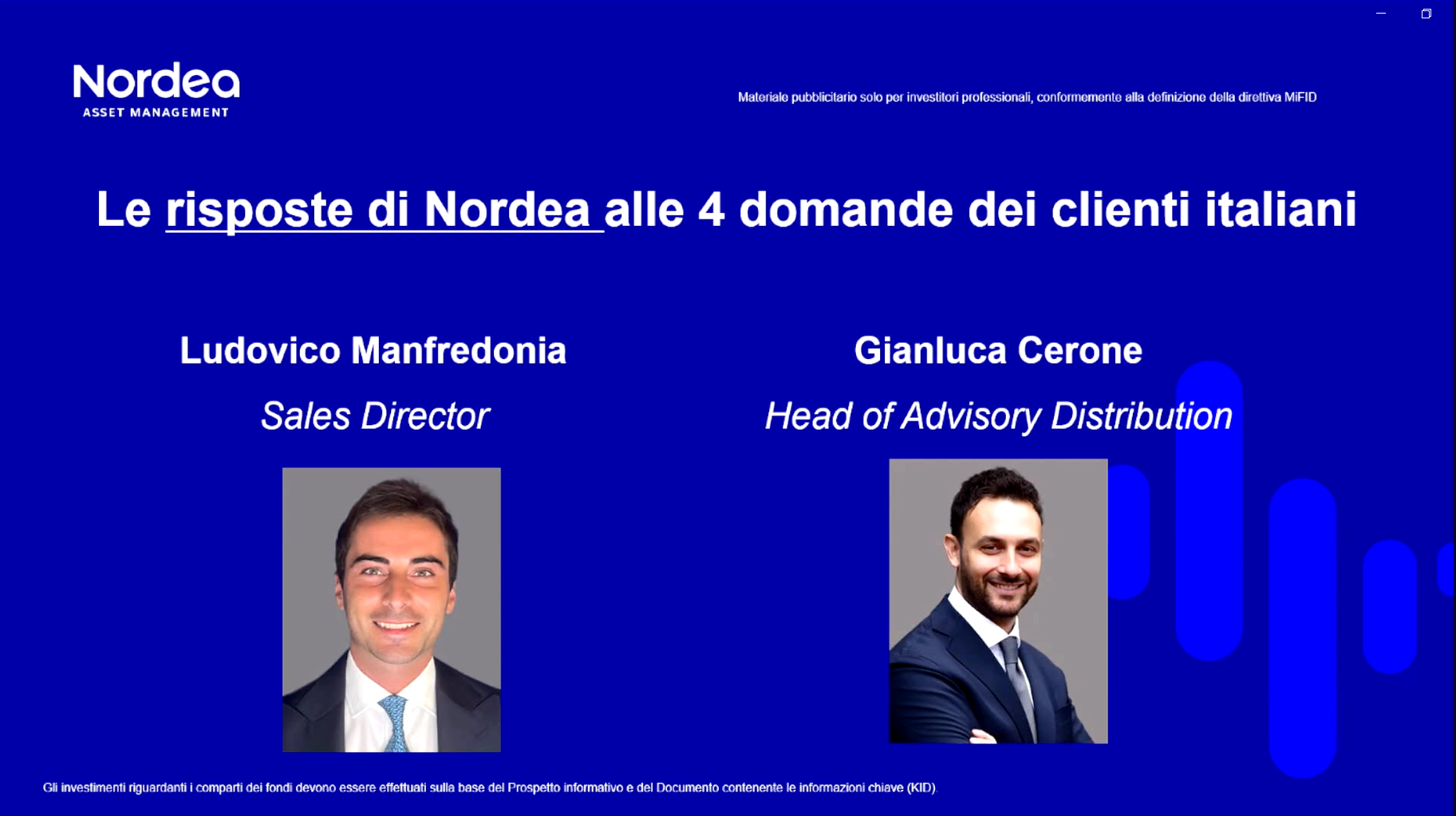 I giovedì di Nordea - Le risposte di Nordea alle quattro domande dei ...
